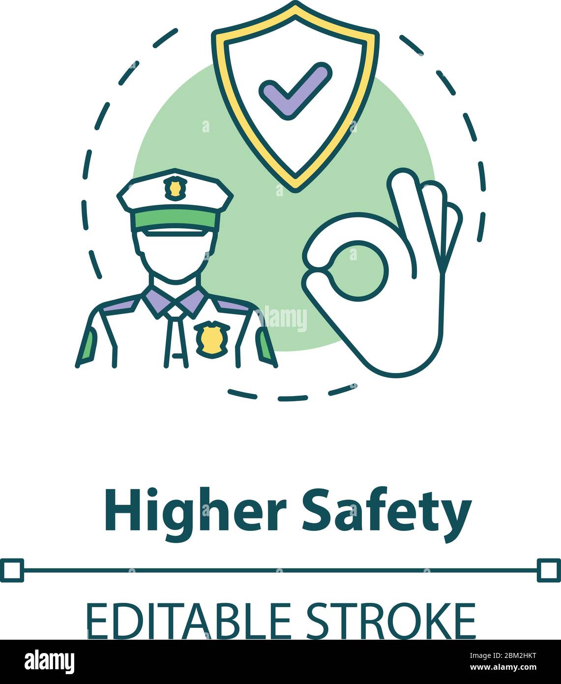 Higher safety concept icon Stock Vector Image & Art - Alamy