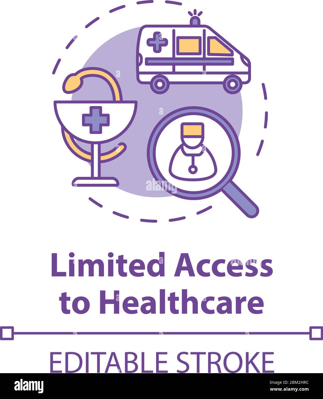 Limited access to healthcare concept icon Stock Vector Image & Art - Alamy