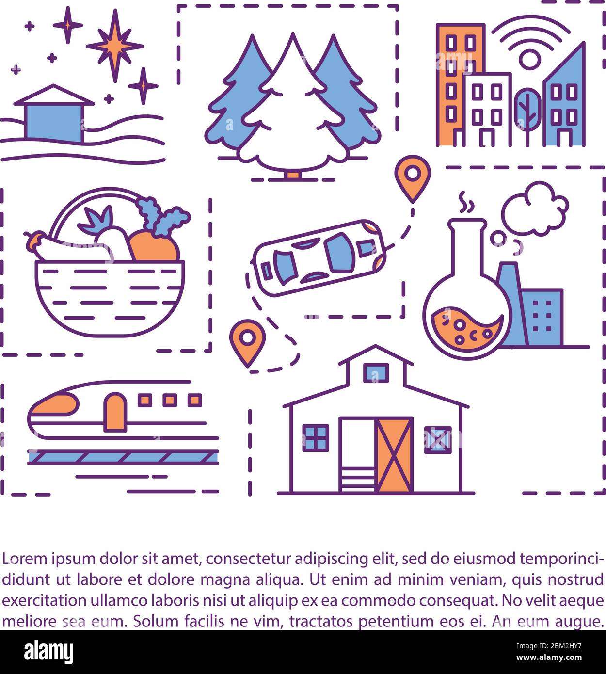 City and countryside concept icon with text Stock Vector Image & Art ...