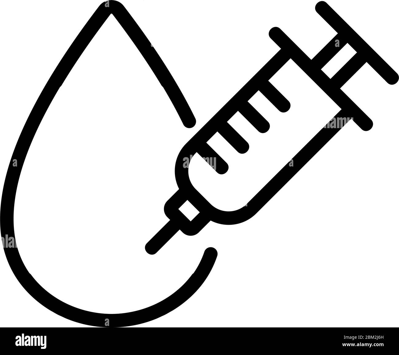 blood removal injection icon vector outline illustration Stock Vector ...