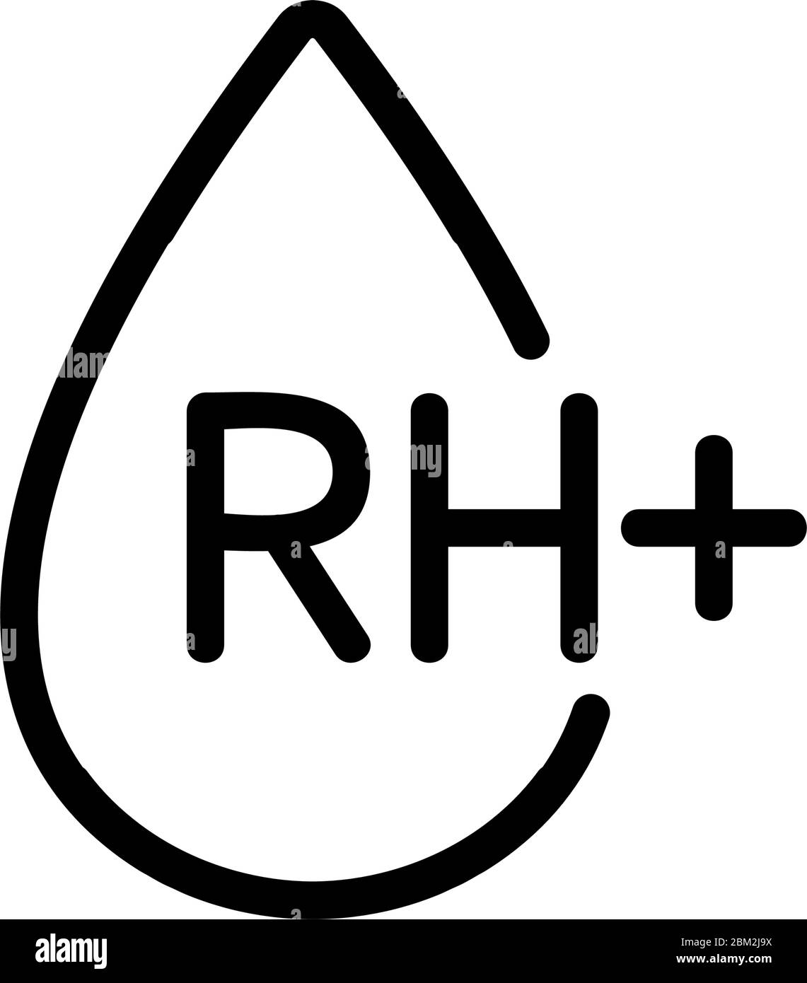positive rhesus factor icon vector outline illustration Stock Vector ...