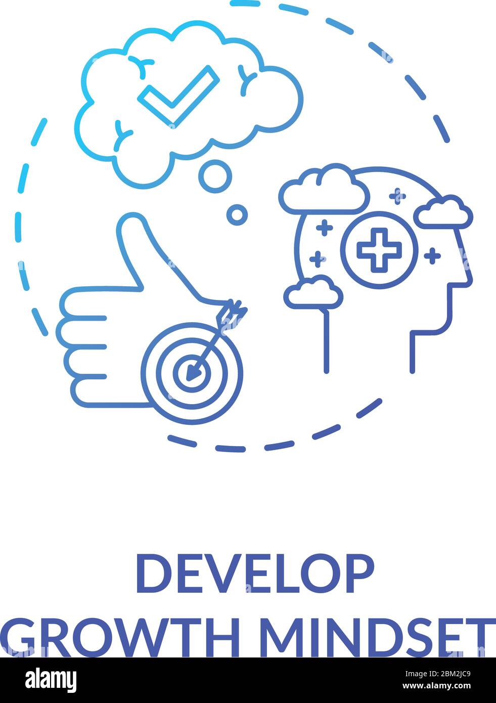 Develop growth mindset concept icon Stock Vector Image & Art - Alamy
