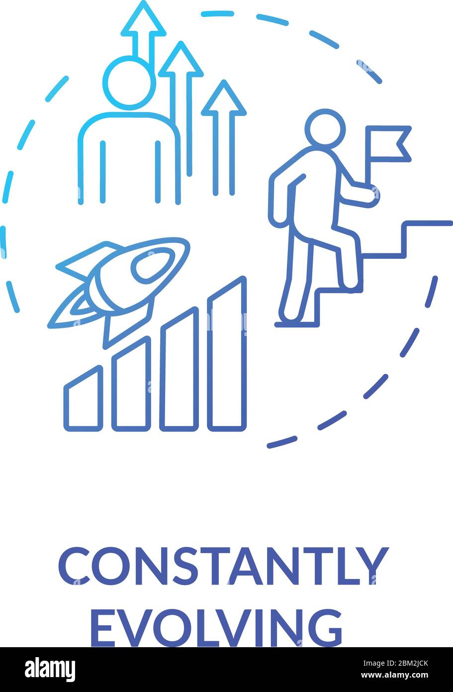 Constant evolving concept icon Stock Vector Image & Art - Alamy