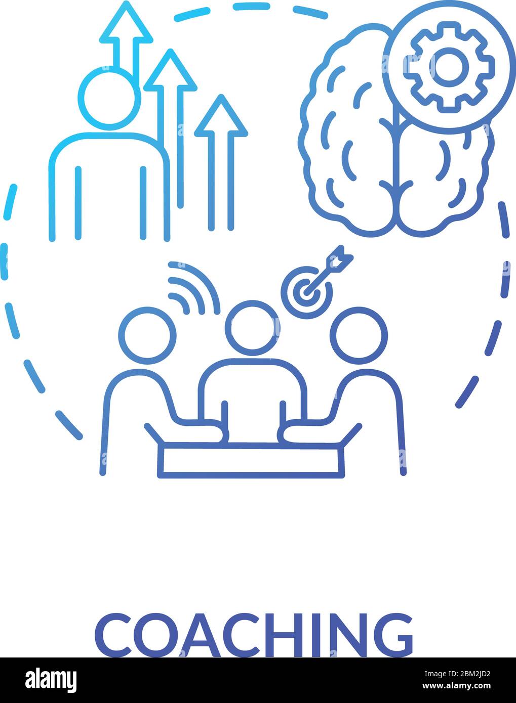 Coaching concept icon Stock Vector Image & Art - Alamy