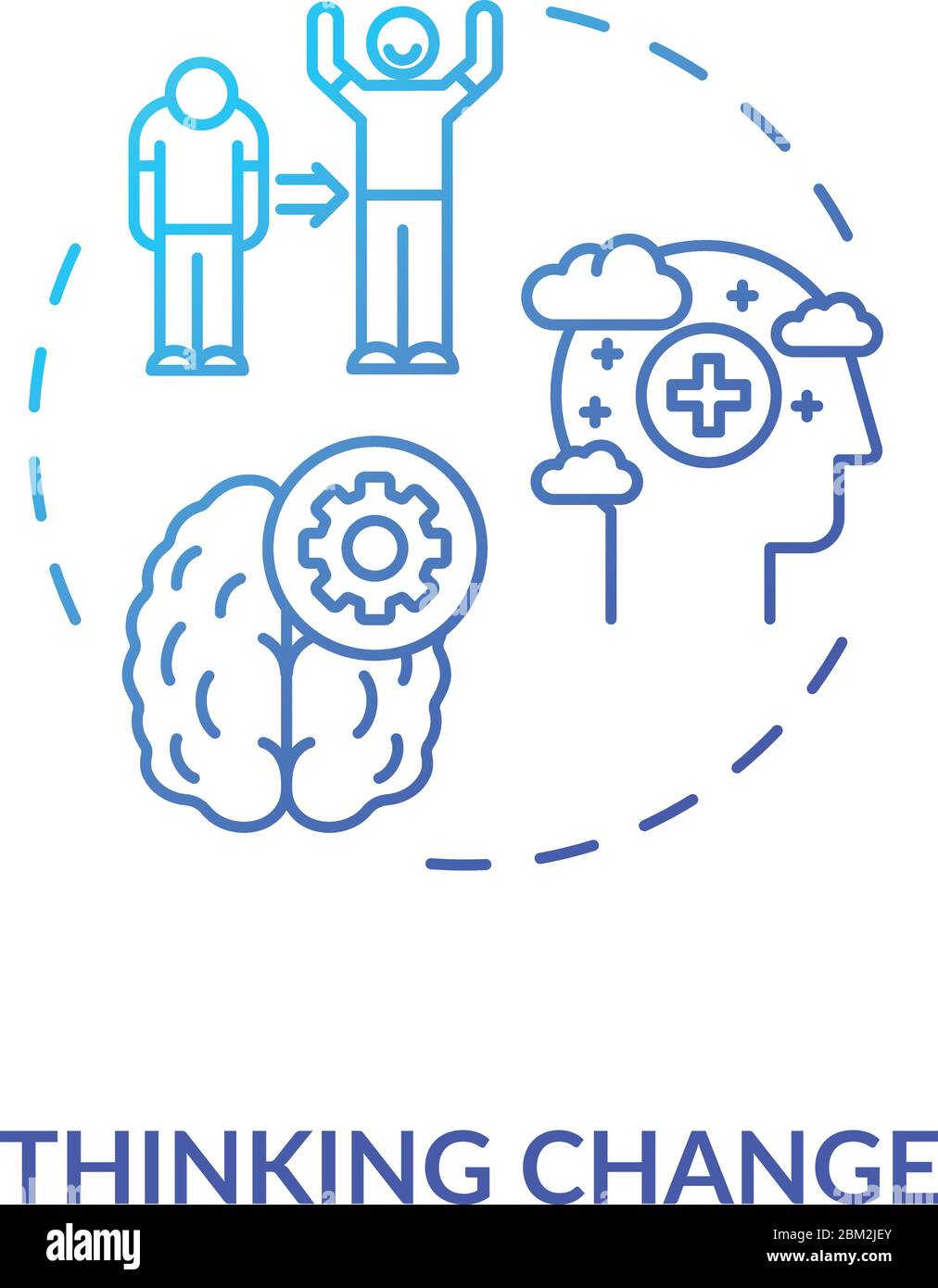 Thinking change concept icon Stock Vector Image & Art - Alamy