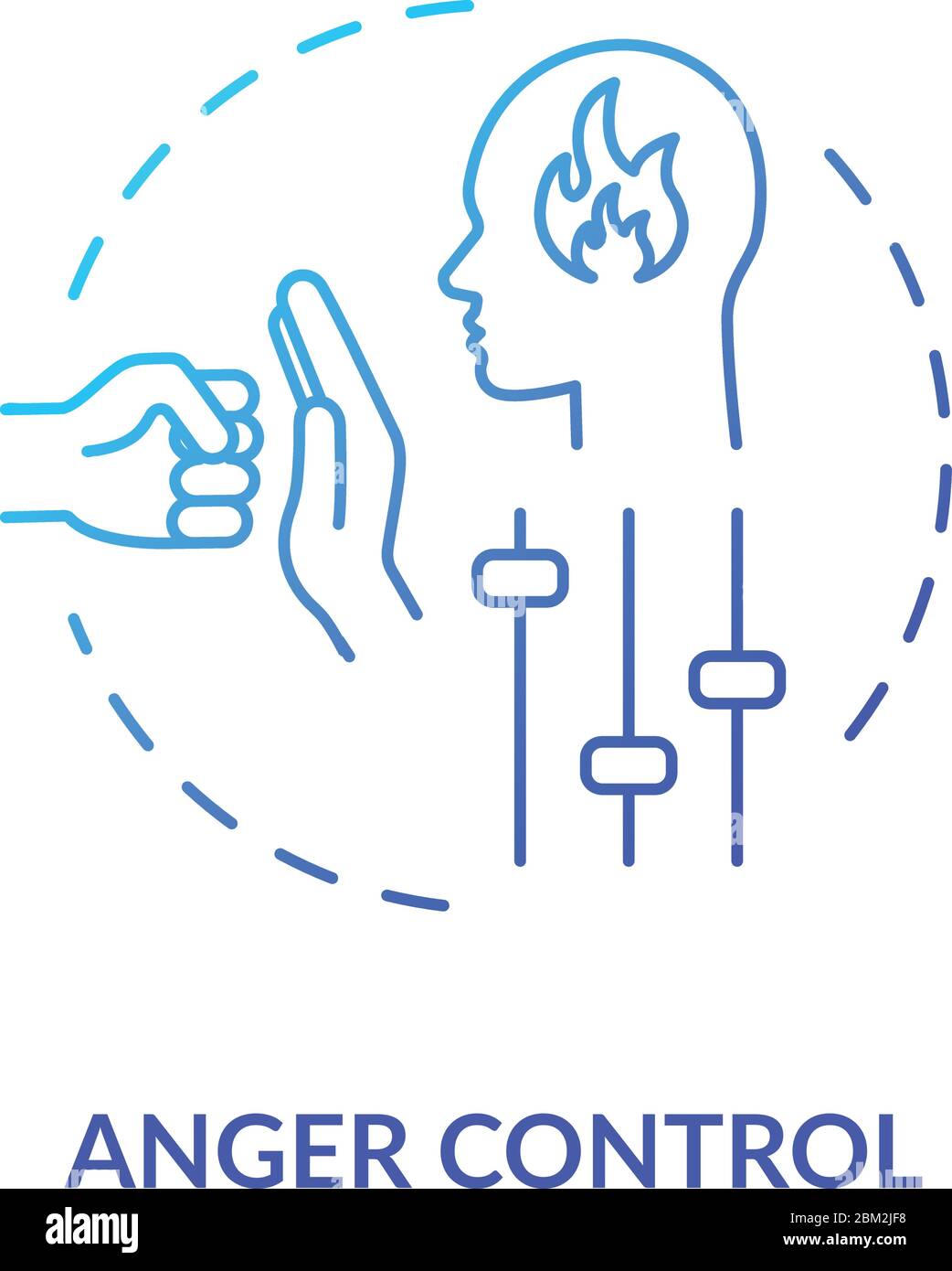 Anger control concept icon Stock Vector Image & Art - Alamy