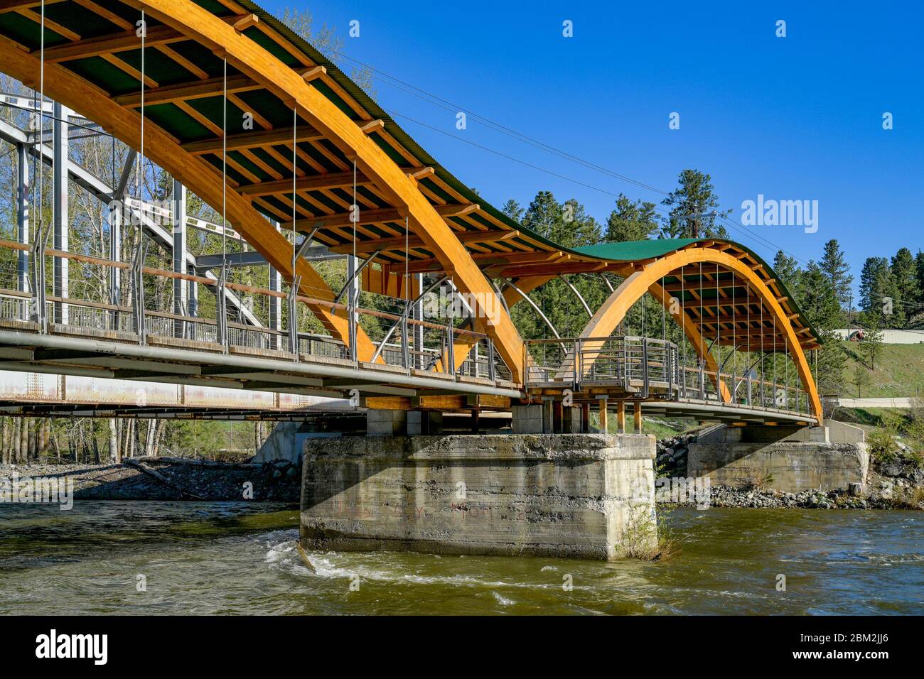Bridge of Dreams, recreational footbridge, Tulameen River, Princeton ...