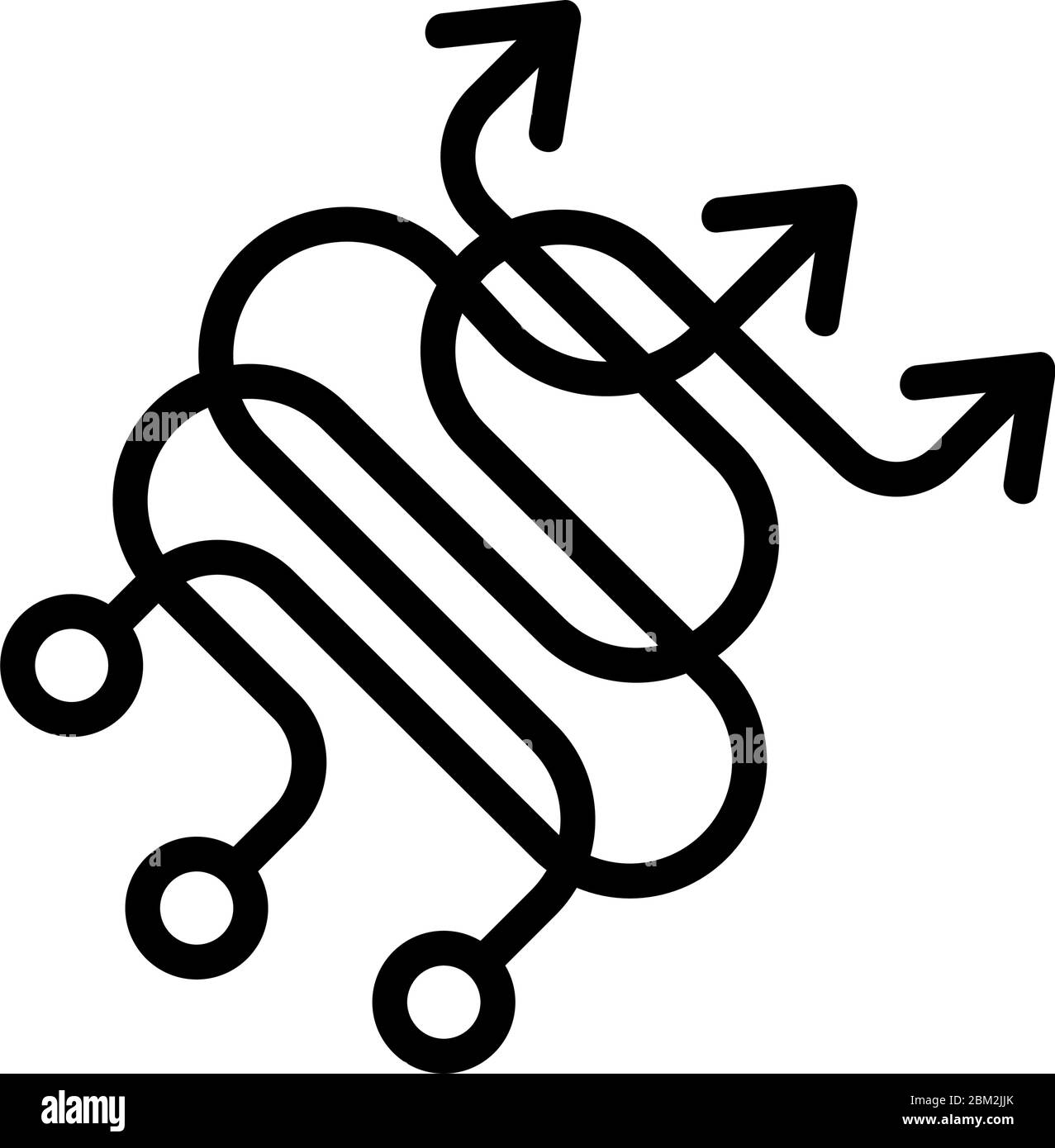 entangled vector analysis icon vector outline illustration Stock Vector ...