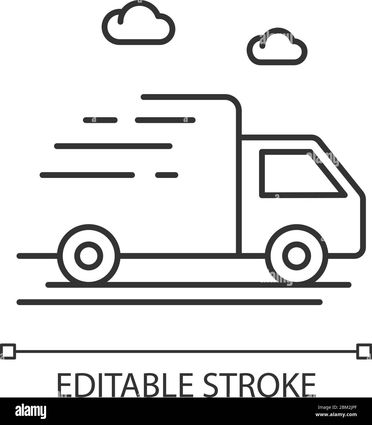 Delivery truck pixel perfect linear icon Stock Vector Image & Art - Alamy