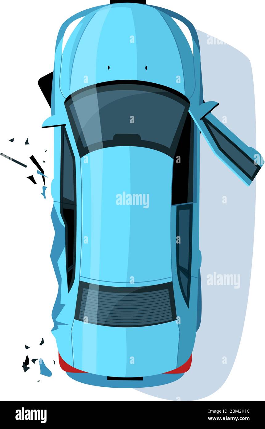Crashed car side view Cut Out Stock Images & Pictures - Alamy