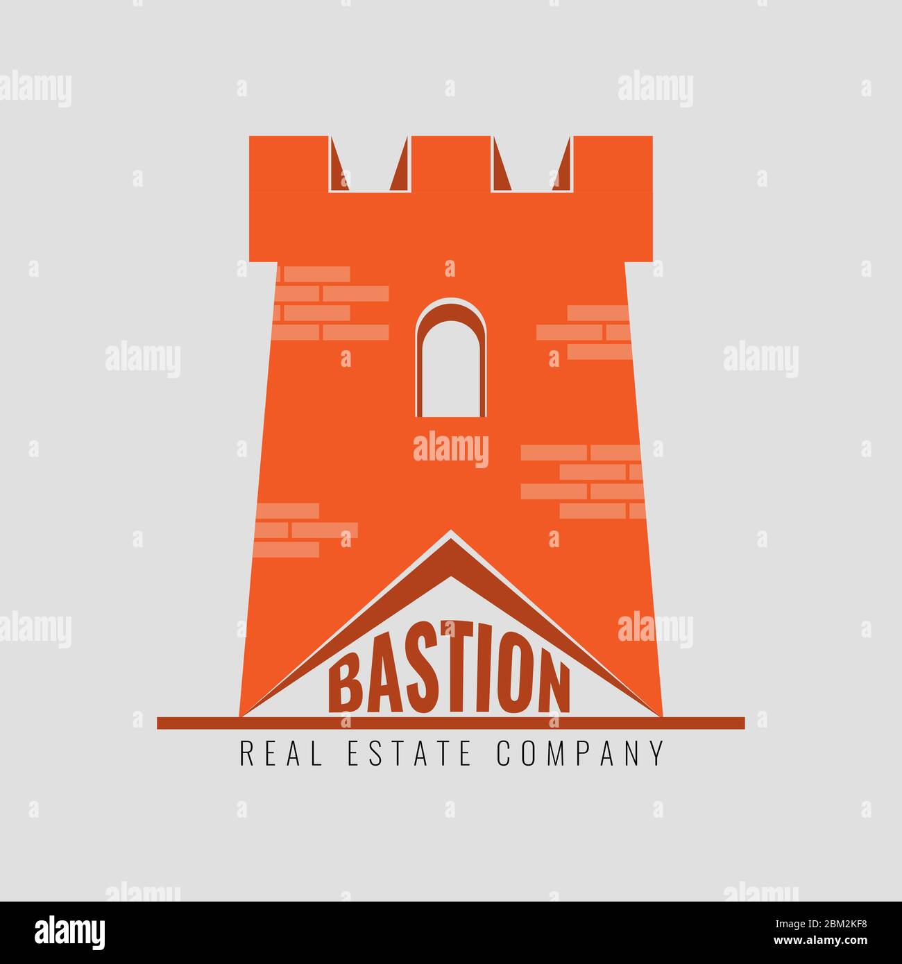 Authentic Castle tower symbol for logo or icon design. Vector ...