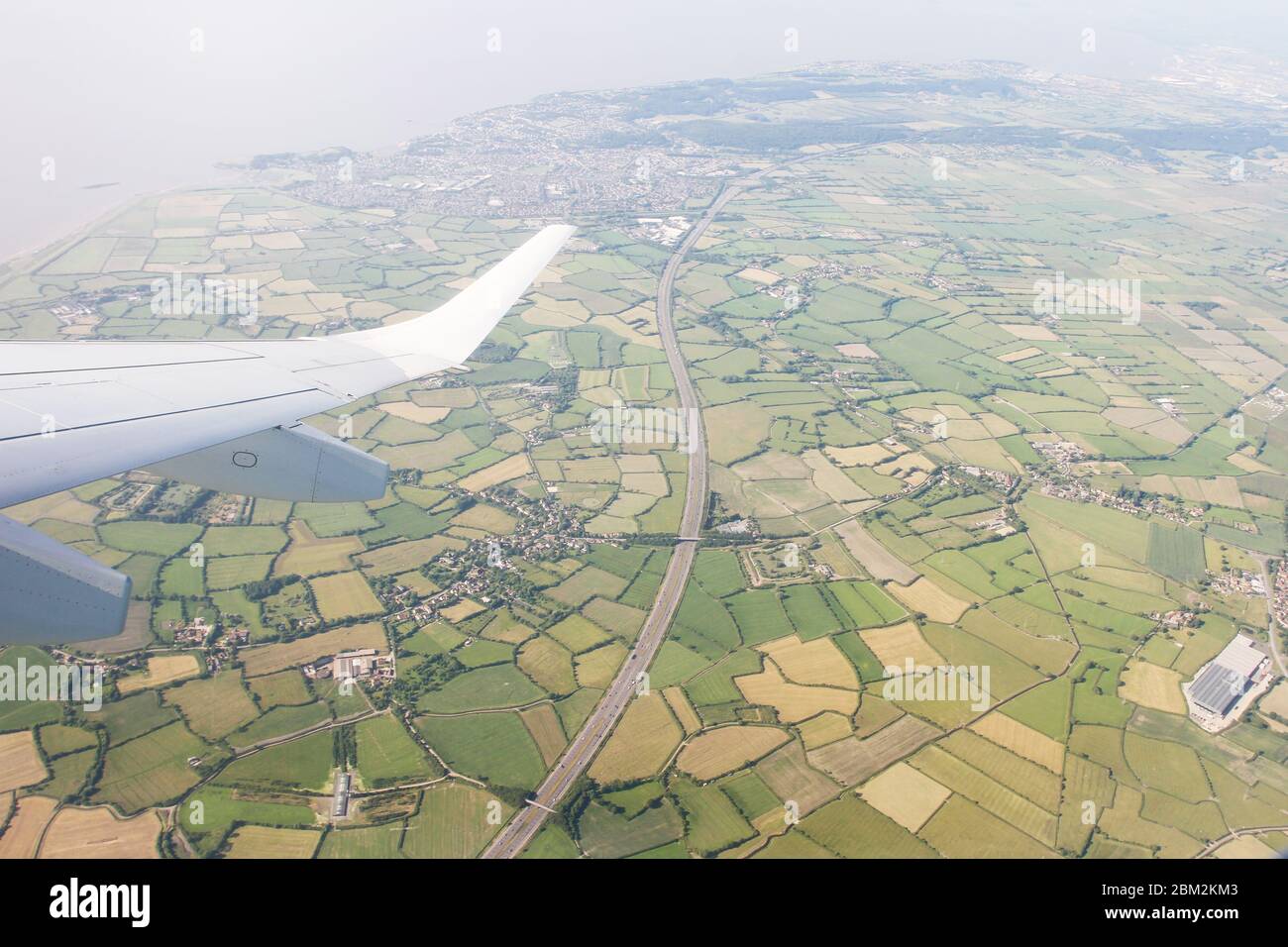 Wonderful view from above of the green countryside. Top view from ...