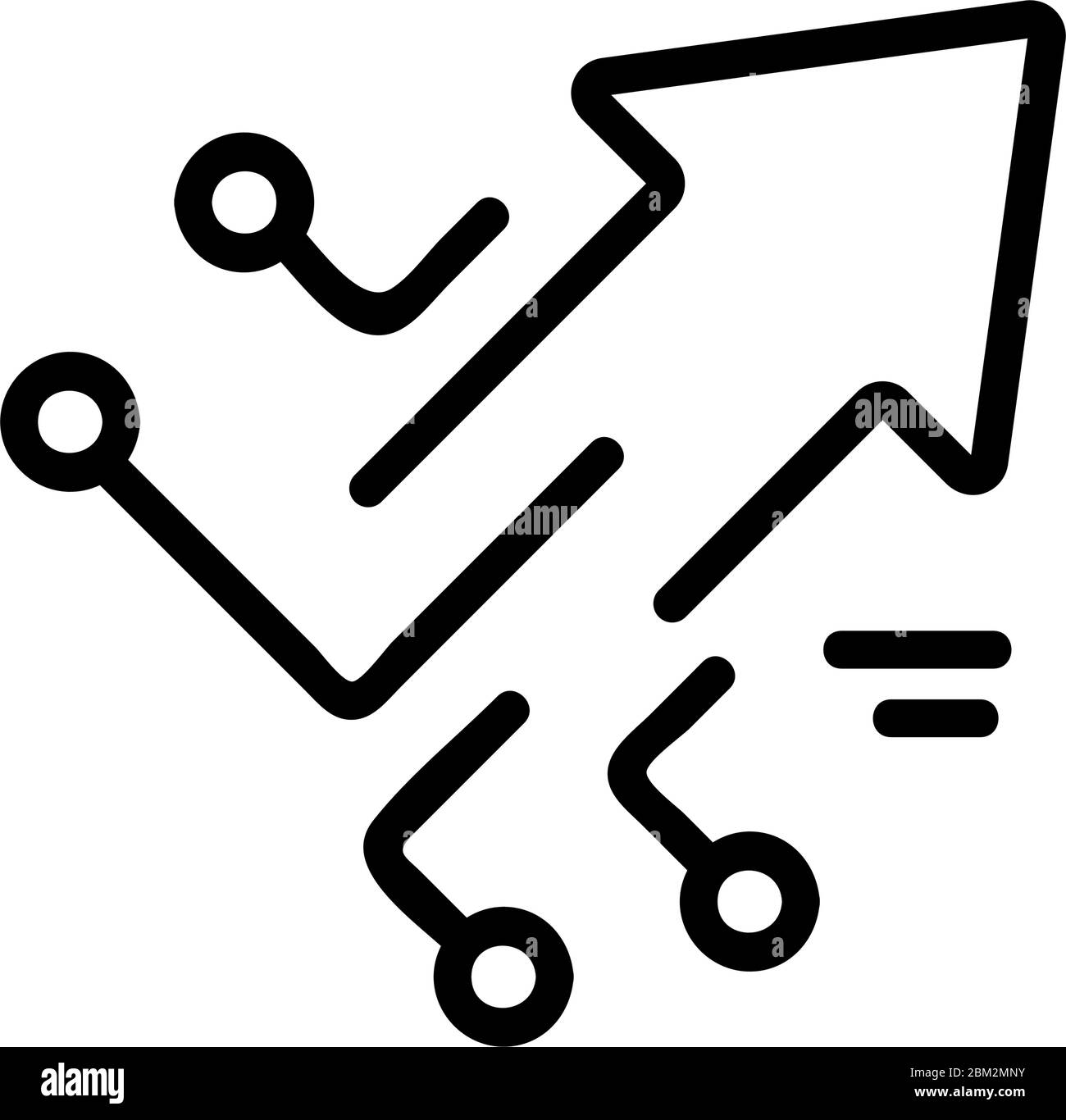 tech growth analysis icon vector outline illustration Stock Vector ...