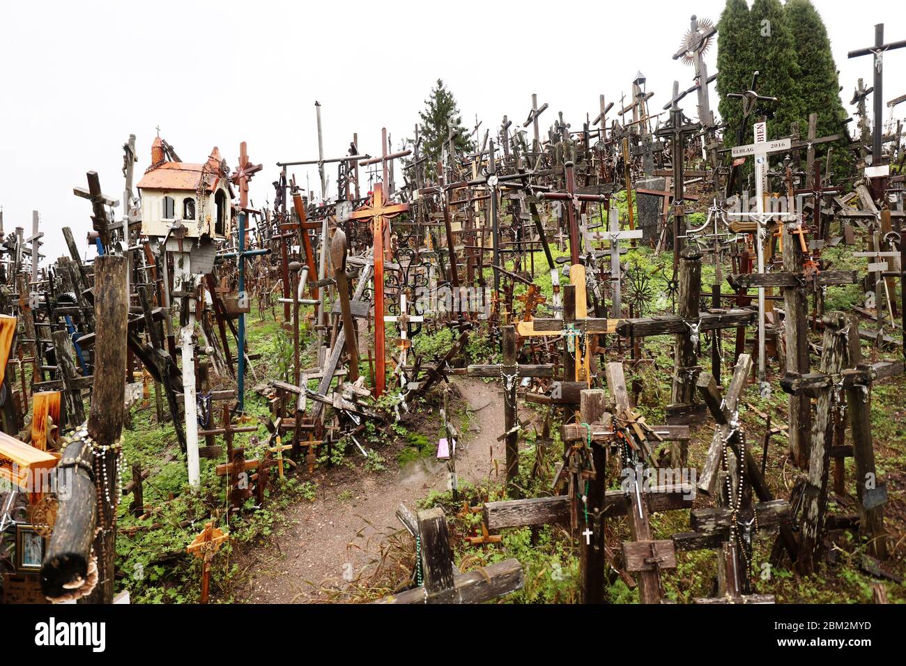 Kriziu Kalnas, Hill of Crosses, Lituania, Berg der Kreuze ...