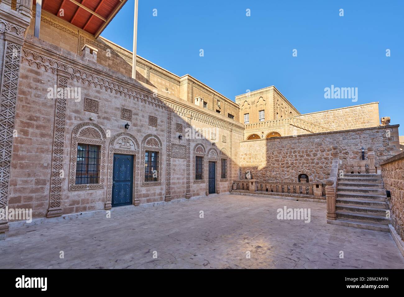 Courtyard and architecture in Mor Gabriel Monastery (Deyrulumur, Dayro ...