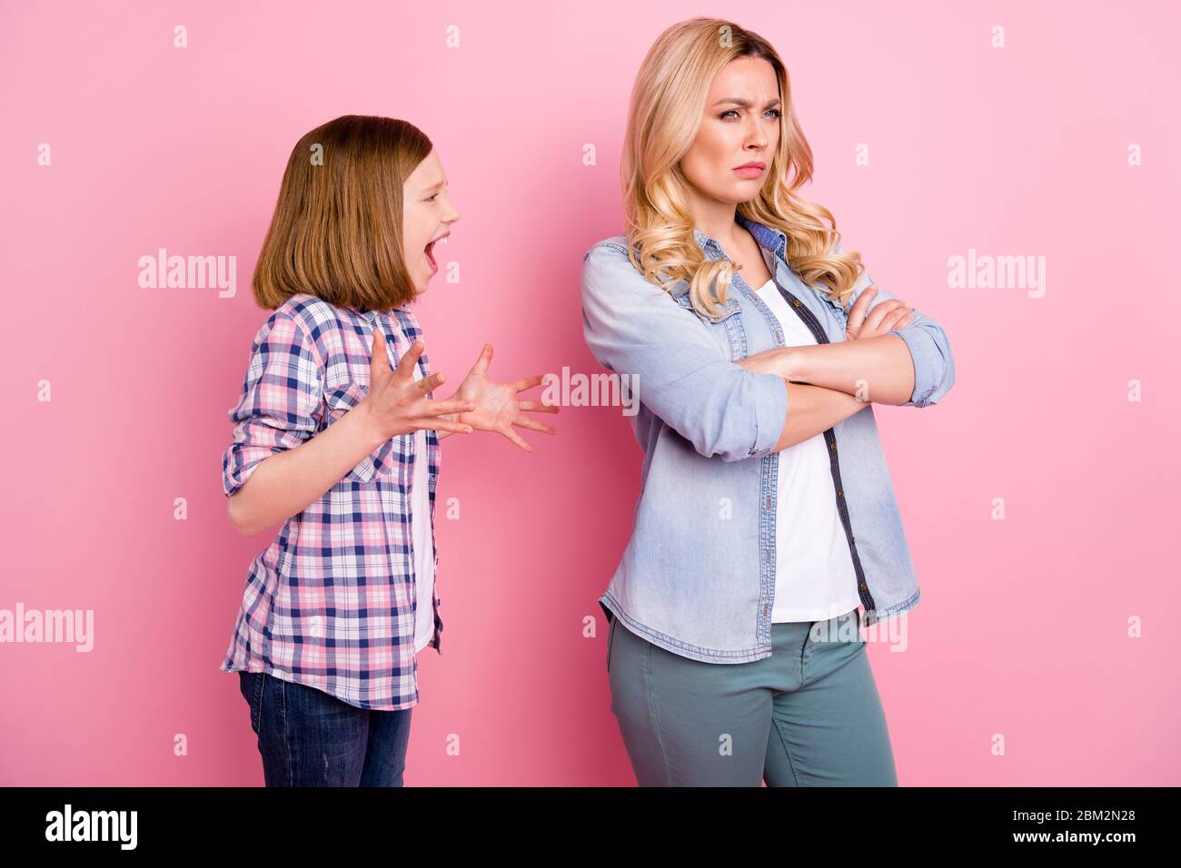 Mad child arms crossed High Resolution Stock Photography and Images - Alamy