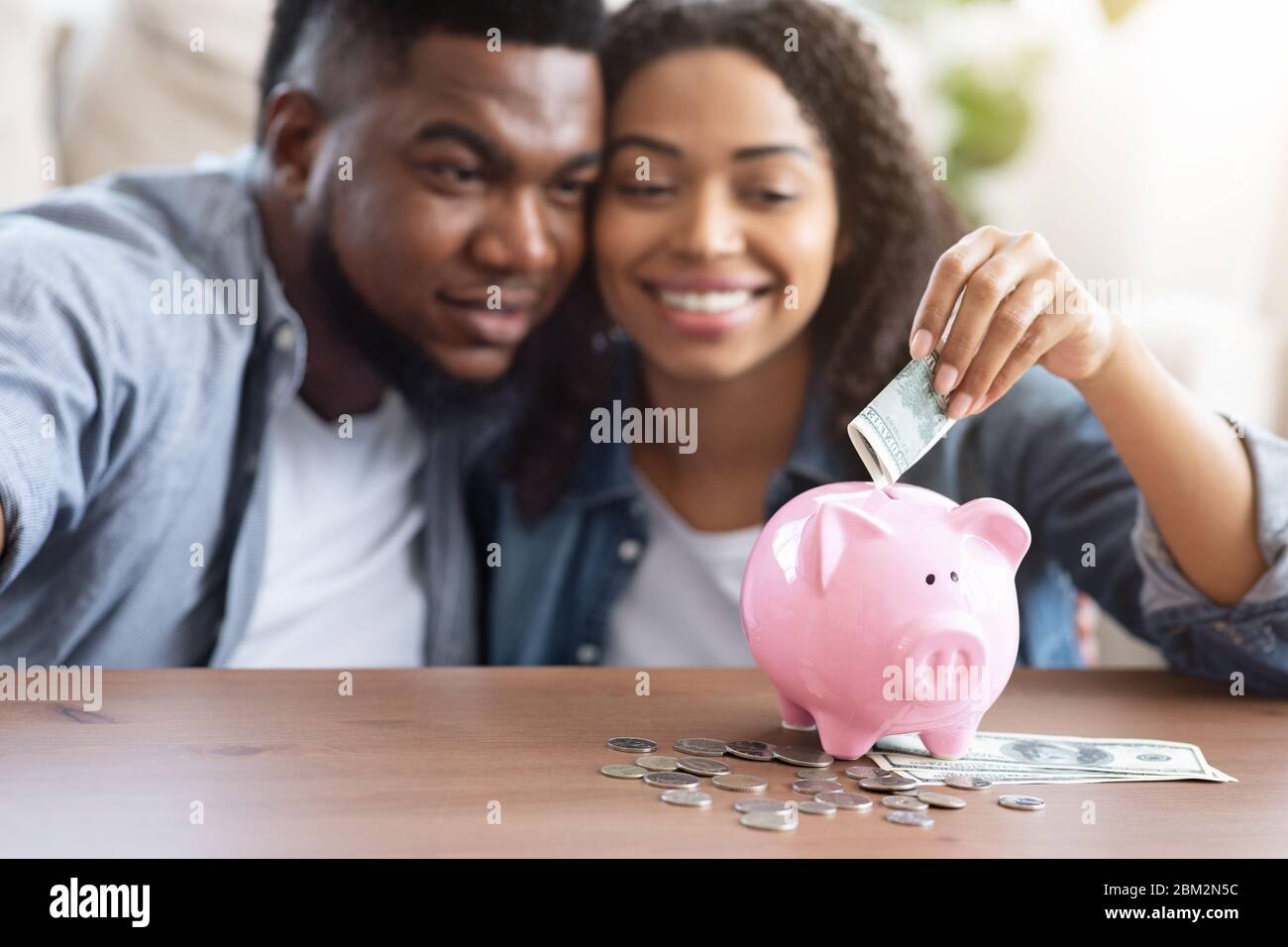 African American Couple Money