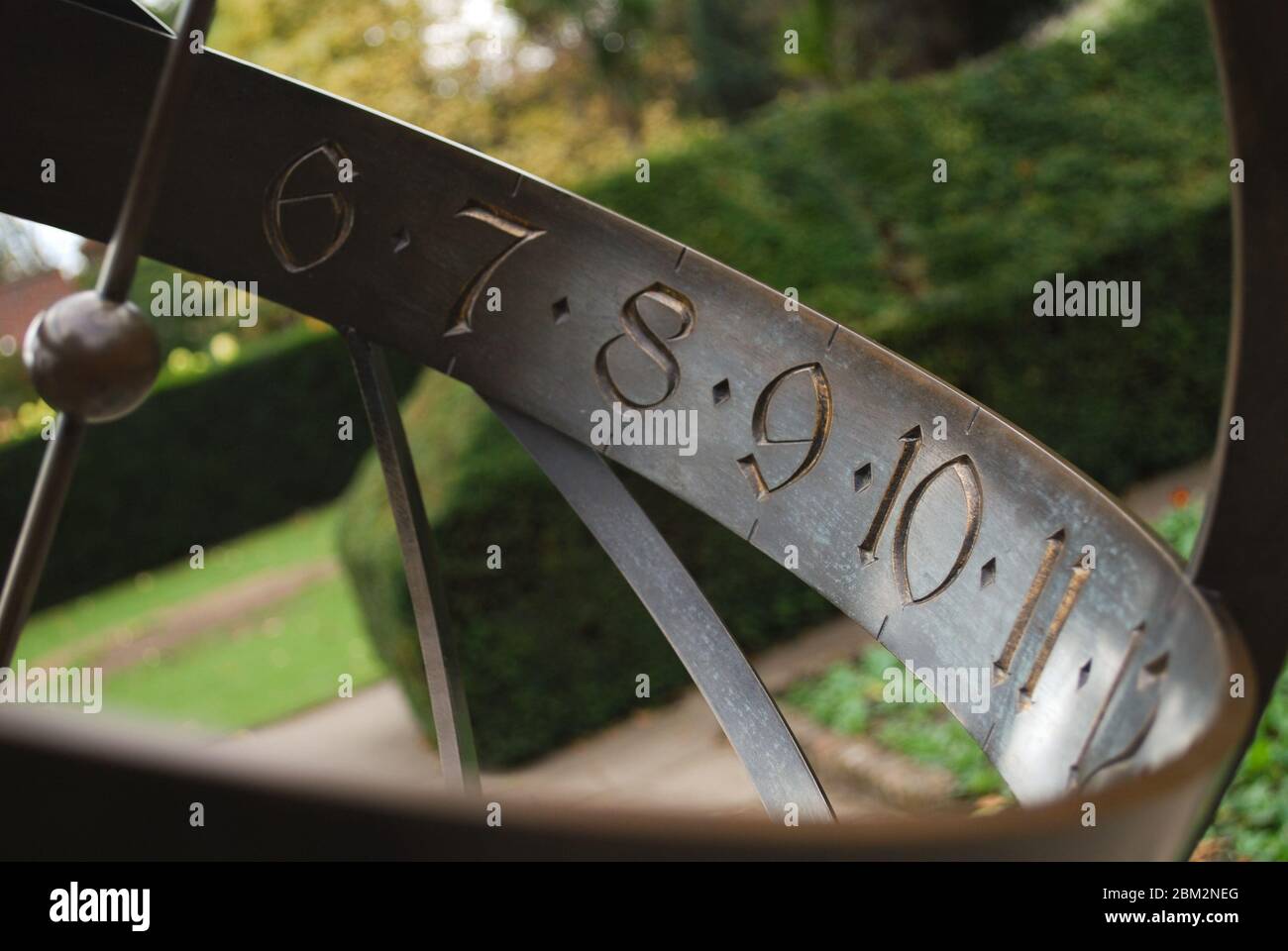 Bronze Sun Dial Landscape Green Formal Rose Garden English Holland Park ...