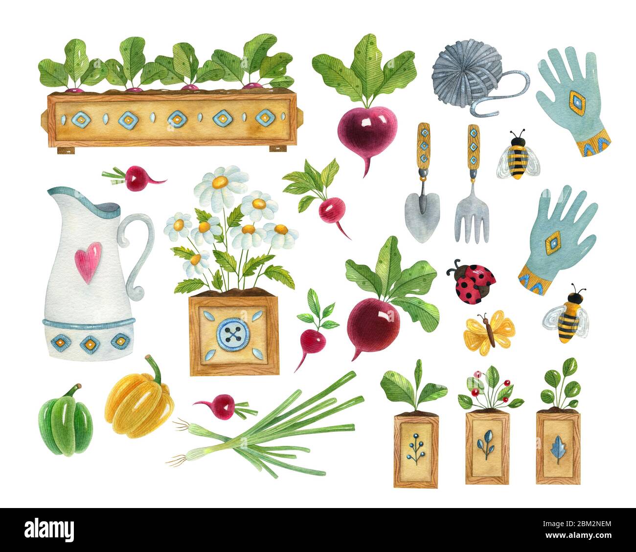 Ladybug watercolor painting hi-res stock photography and images - Alamy