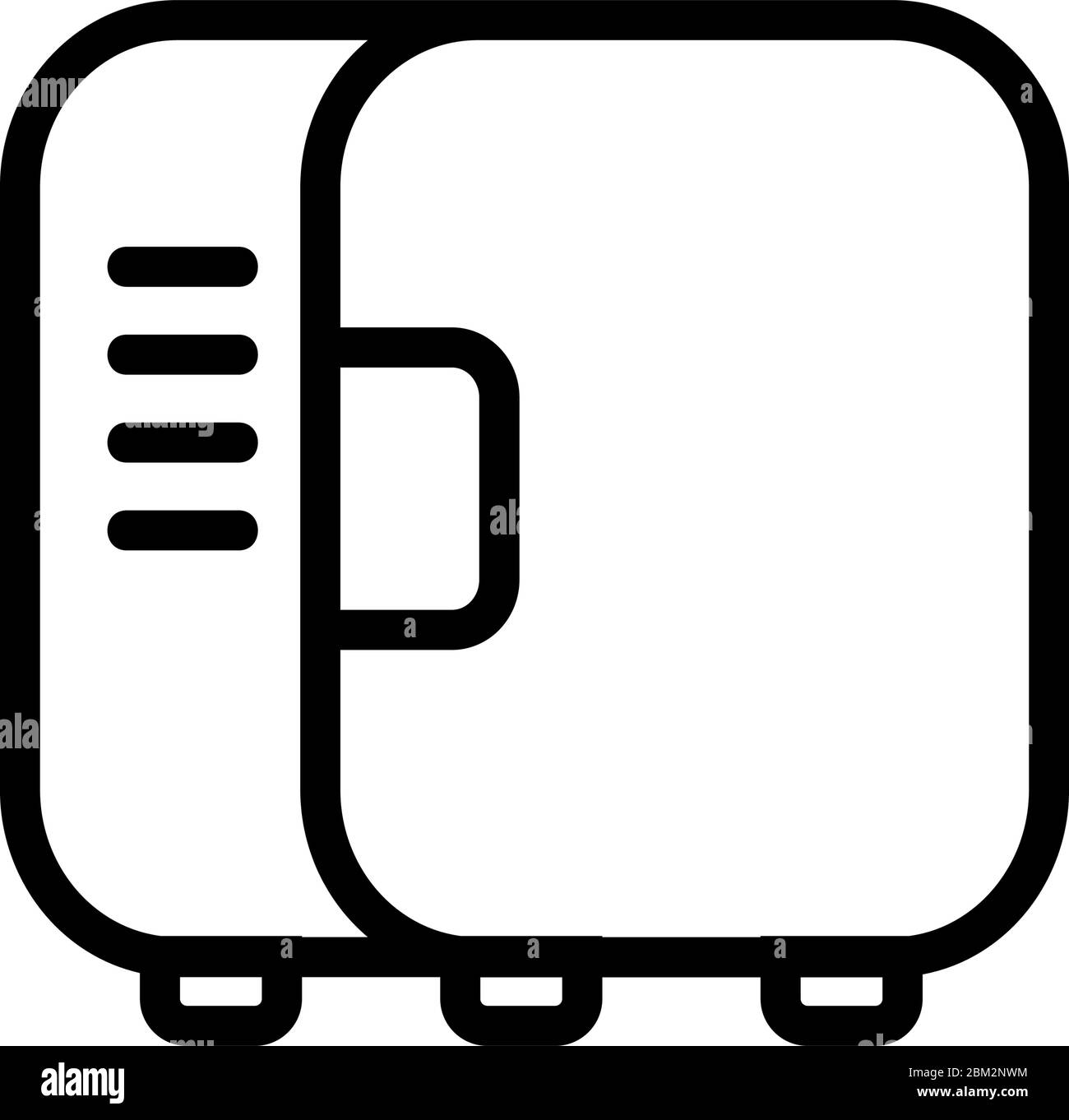 make-up refrigerator side view icon vector outline illustration Stock ...