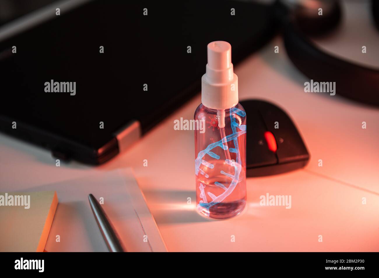 Sanitizer anti virus spray Stock Photo - Alamy
