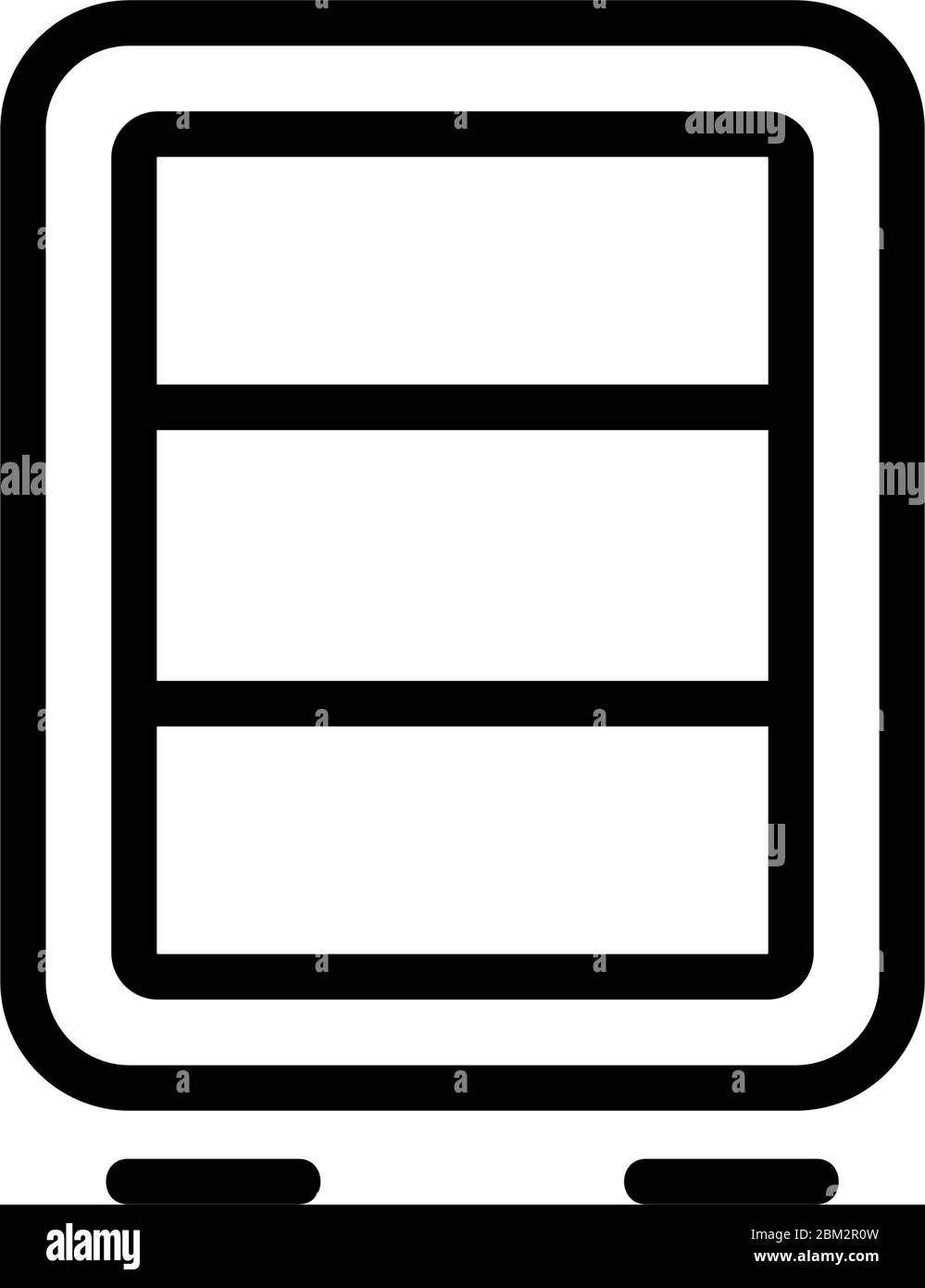 empty three refrigerator shelves icon vector outline illustration Stock ...