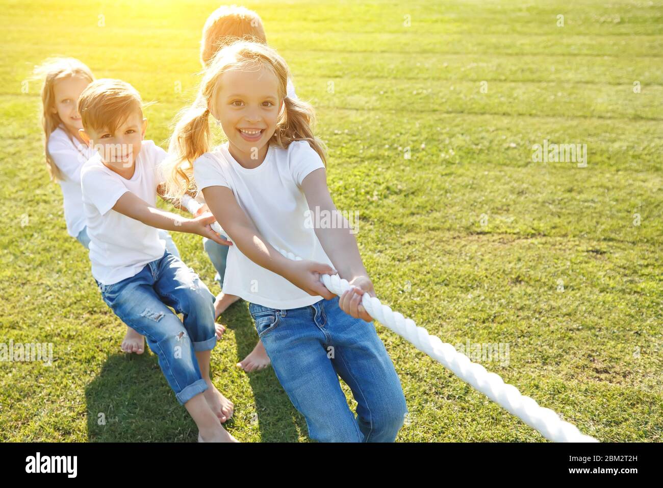 Group Children Playing Tug War High Resolution Stock Photography and ...