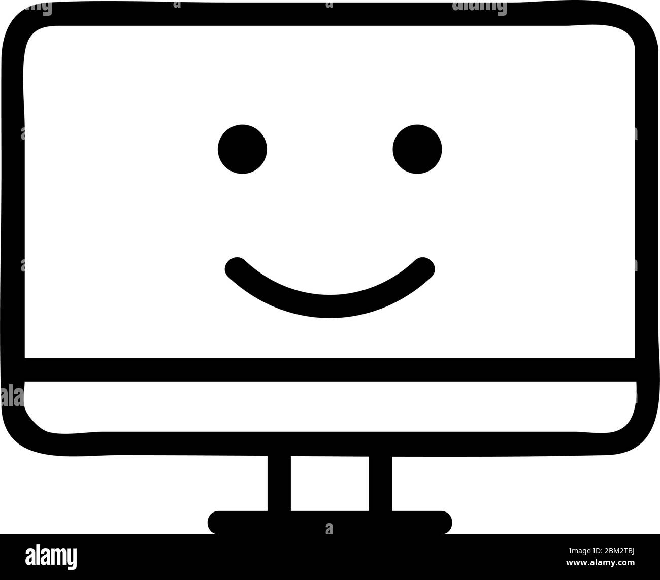 good protected computer condition icon vector outline illustration ...