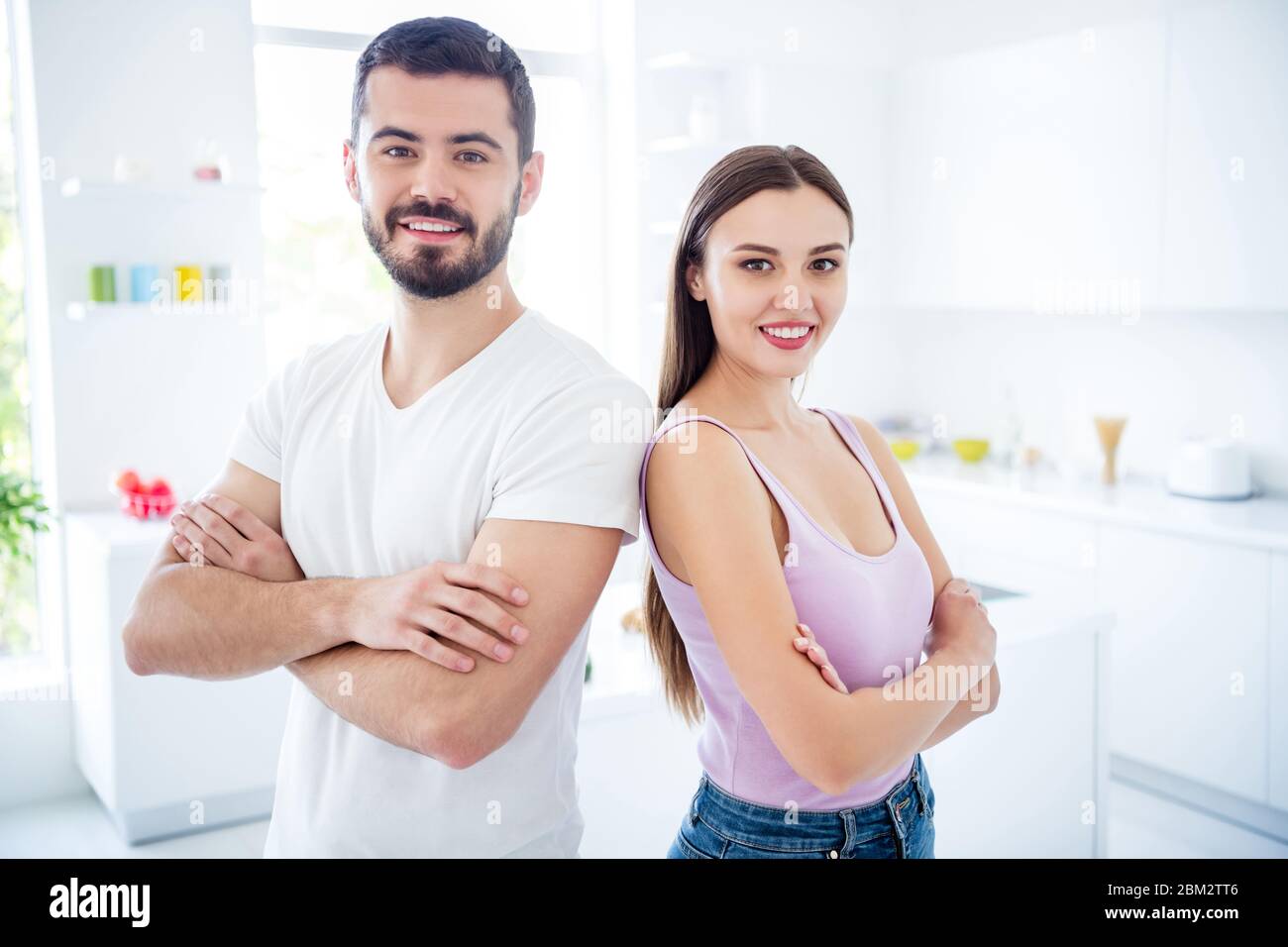 Husband And Wife Back To Back Cross High Resolution Stock Photography ...