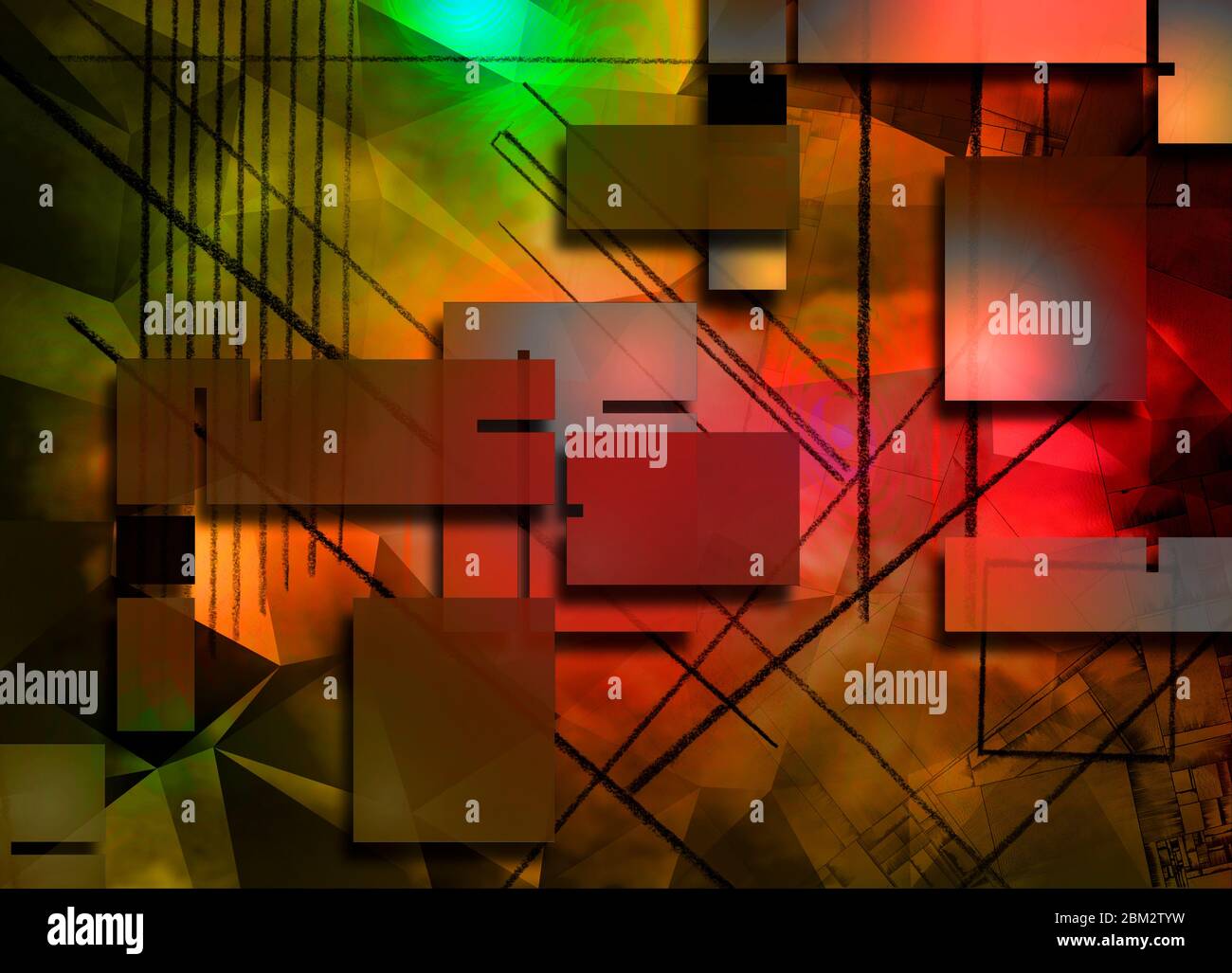 Geometric Abstract. Modern digital art Stock Photo - Alamy
