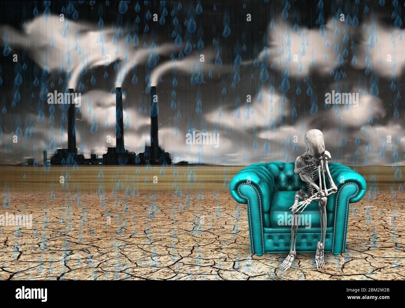 Tears like rain. Human skeleton remembers Stock Photo - Alamy