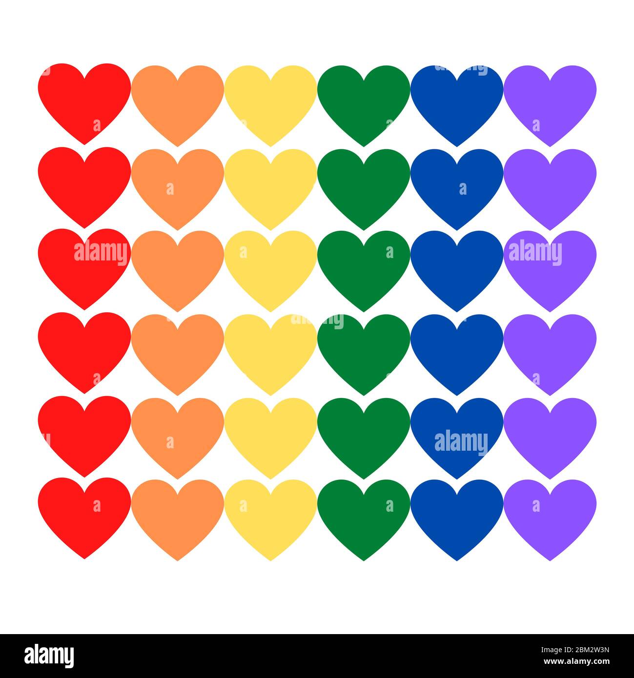 Pride month hearts symbol. Pride month event celebration on white ...
