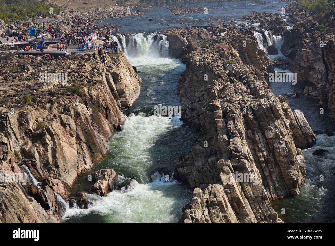 The fury of Dhuadhar water falls. Jabalpur, Madhya Pradesh (INDIA Stock ...