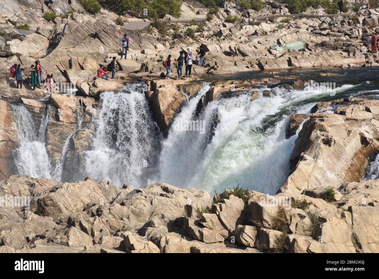 The fury of Dhuadhar water falls. Jabalpur, Madhya Pradesh (INDIA Stock ...
