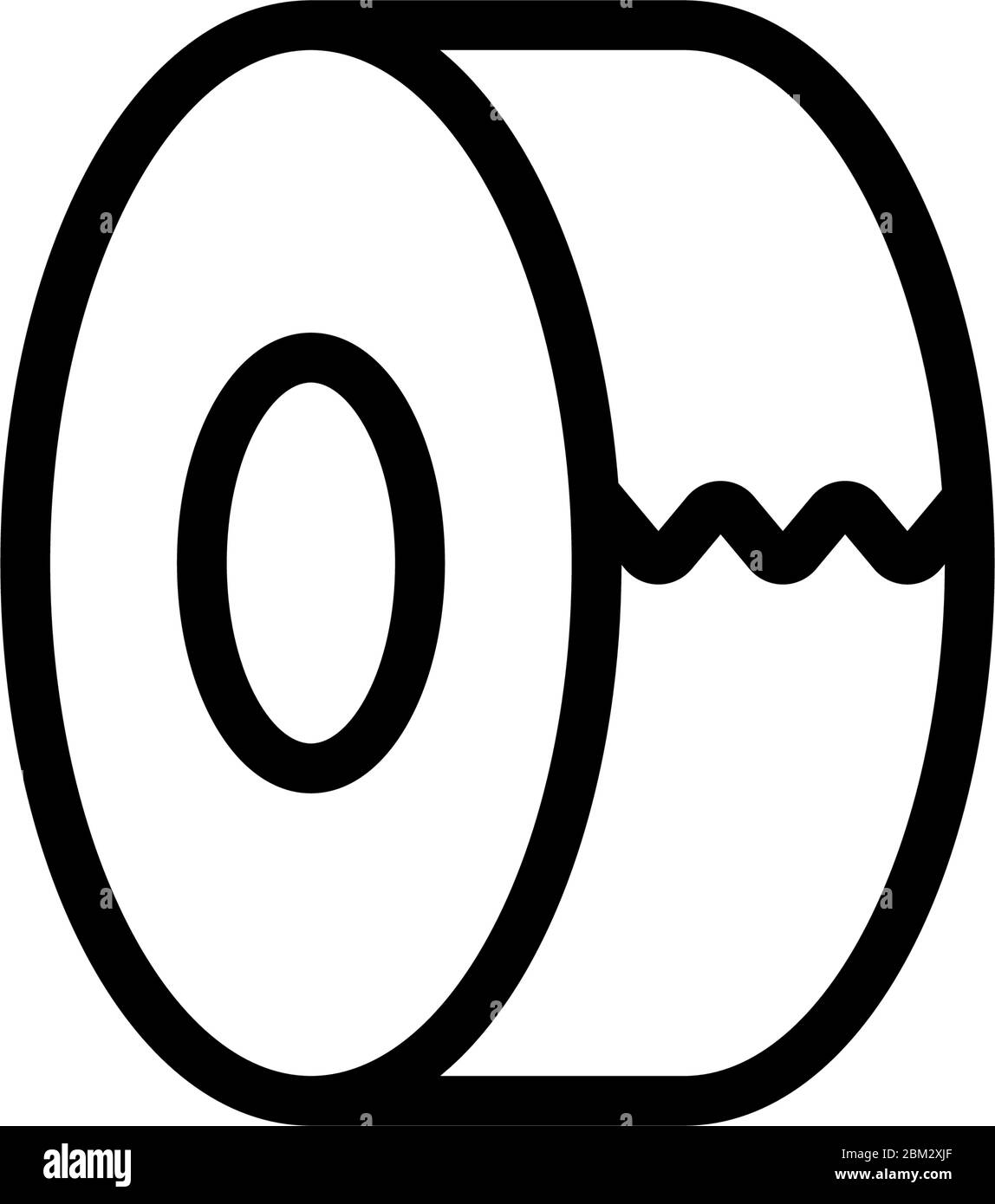 not started roll of adhesive tape icon vector outline illustration ...