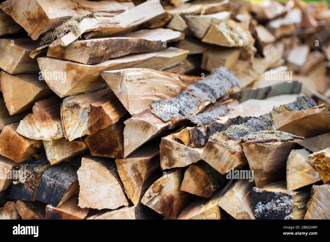 Firewood on a pile outside Stock Photo - Alamy