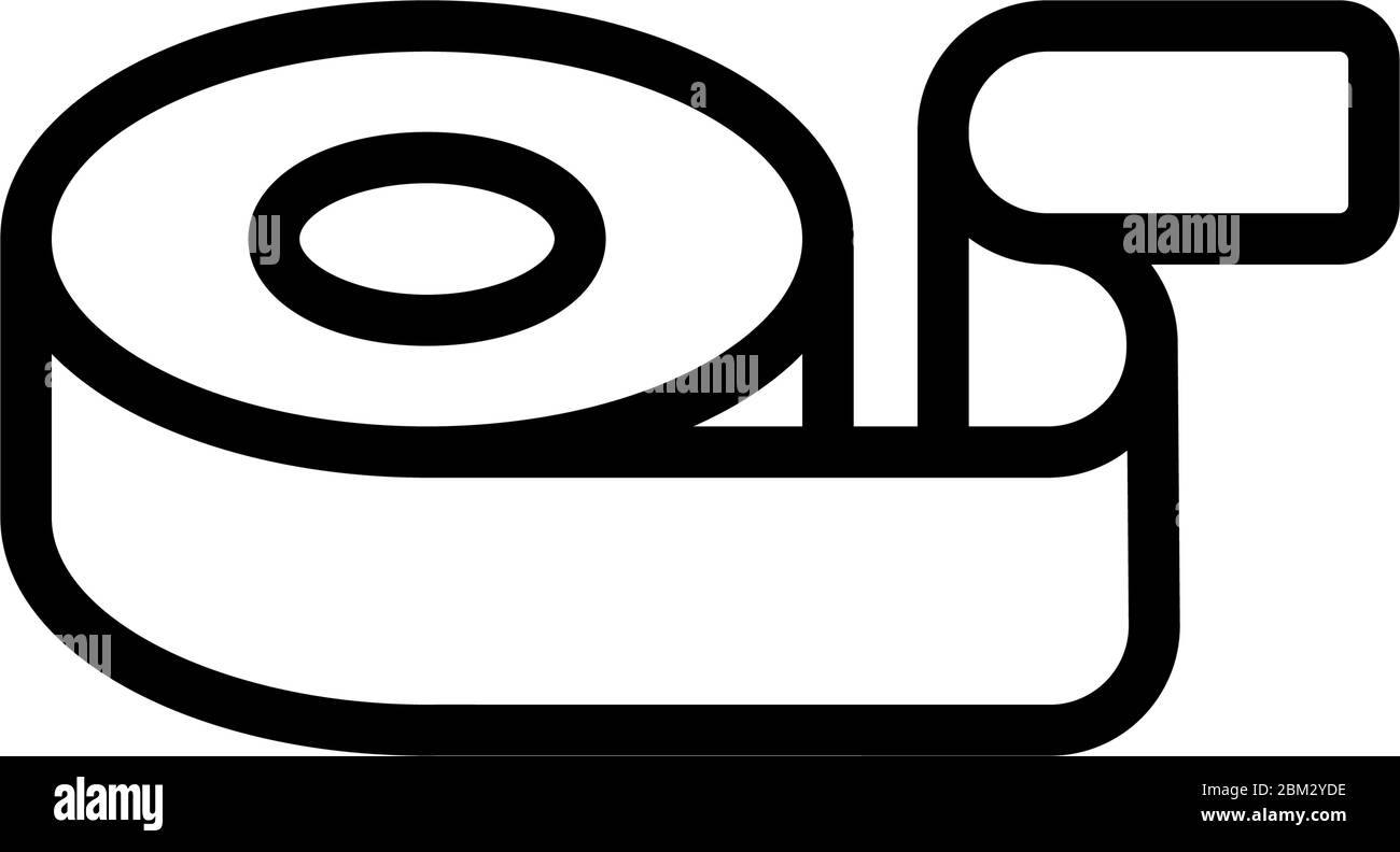 unwound adhesive tape icon vector outline illustration Stock Vector ...