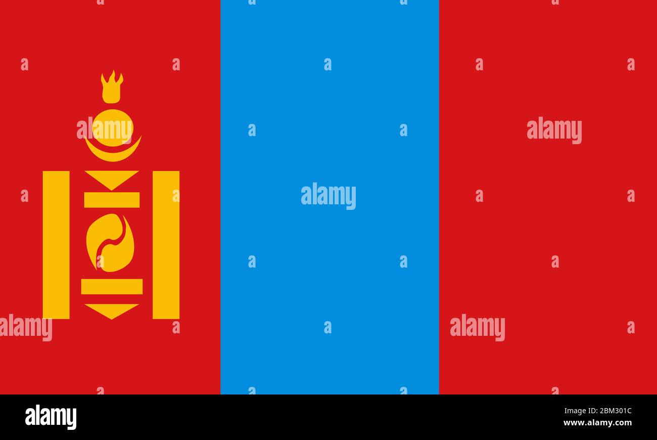 flat mongolian flag Stock Photo - Alamy