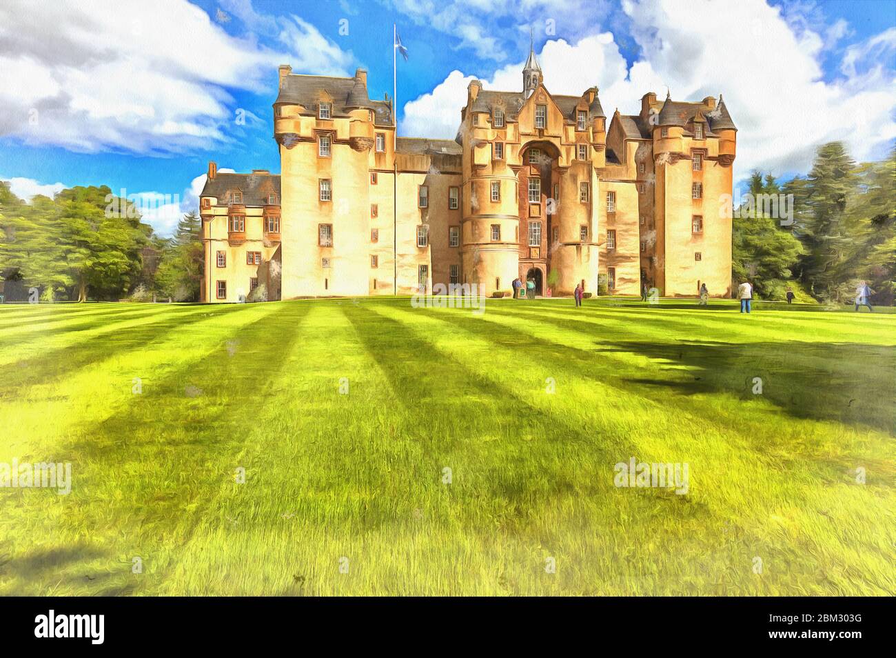 Scottish castle painting hi-res stock photography and images - Alamy