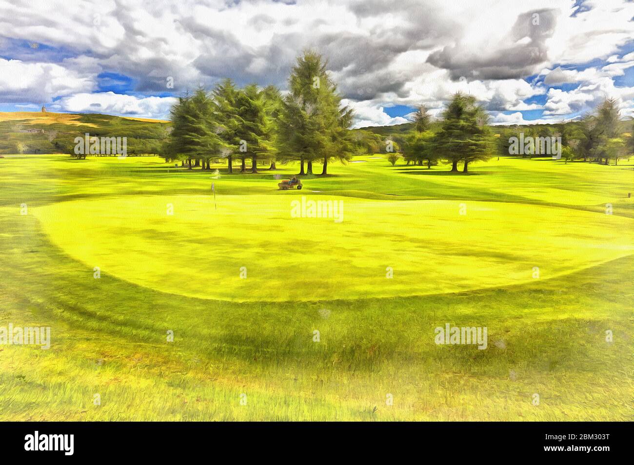 Golf painting hi-res stock photography and images - Alamy