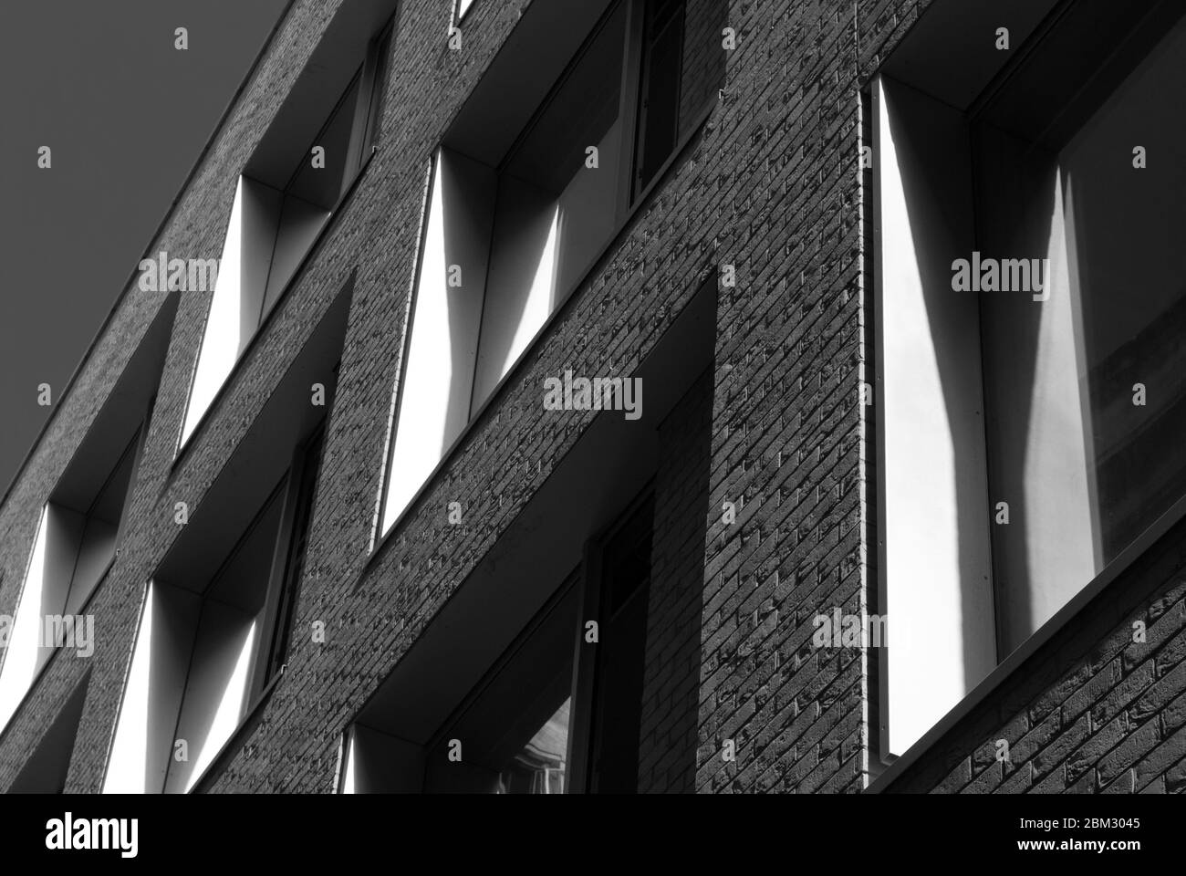 Modern Architecture Detail Brick Windows Smooth Minimal City Lit ...