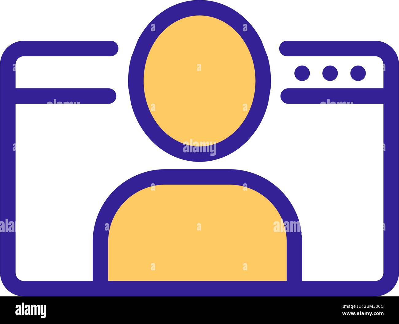 person information folder icon vector outline illustration Stock Vector ...