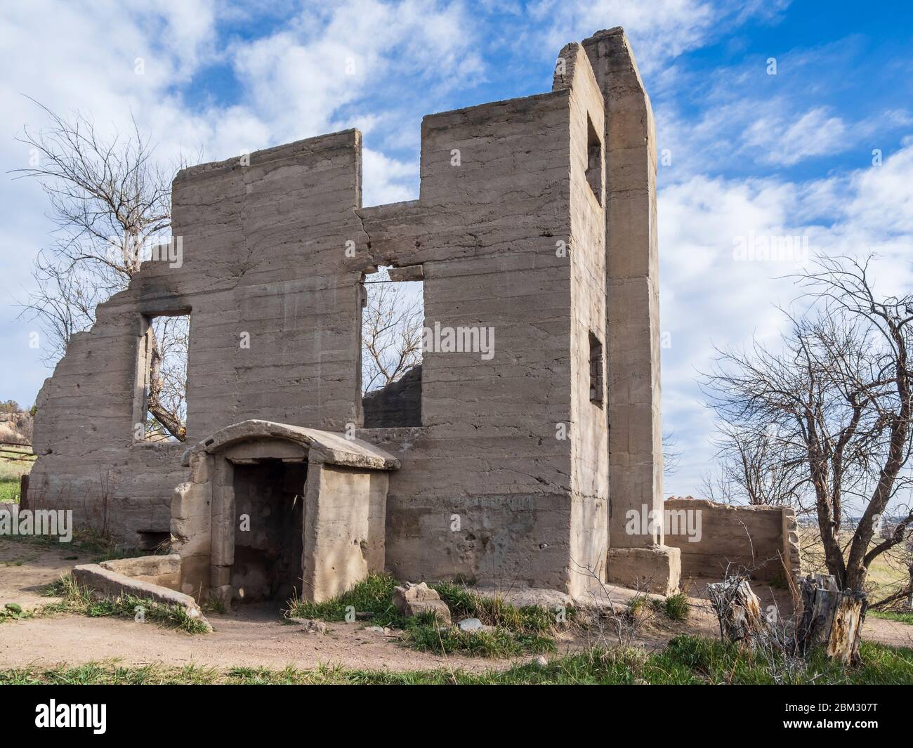 Remains of the family home, Lucas Homestead historic site, Castlewood ...