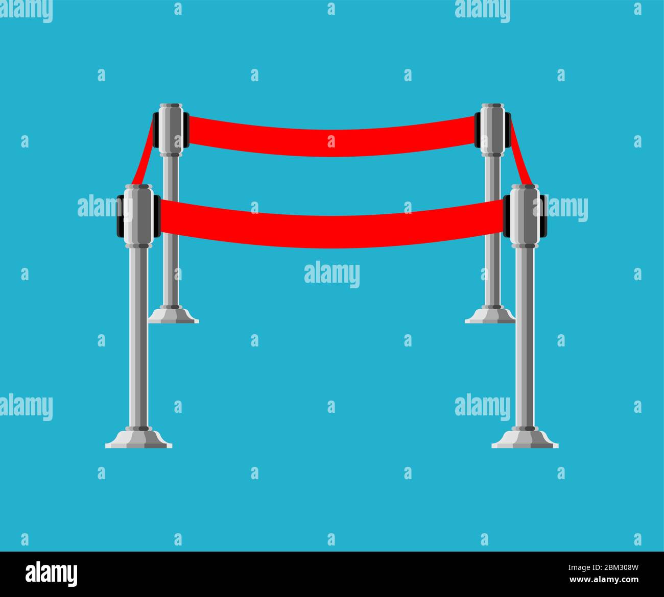 Barrier red fence ribbon isolated. vector illustration Stock Vector ...