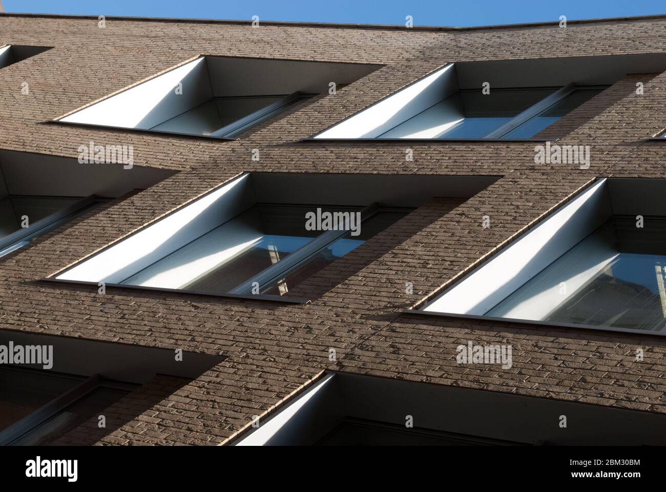 Modern Architecture Detail Brick Windows Smooth Minimal City Lit ...