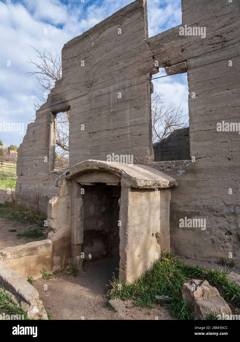 Remains of the family home, Lucas Homestead historic site, Castlewood ...