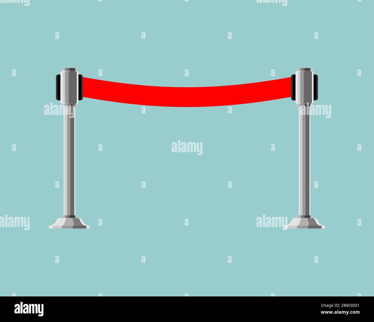 Barrier red fence ribbon isolated. vector illustration Stock Vector ...