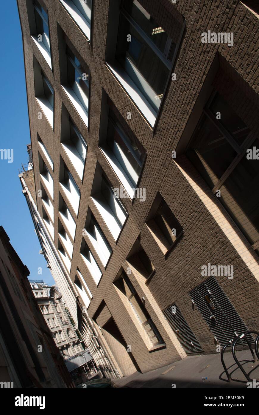 Modern Architecture Detail Brick Windows Smooth Minimal City Lit ...
