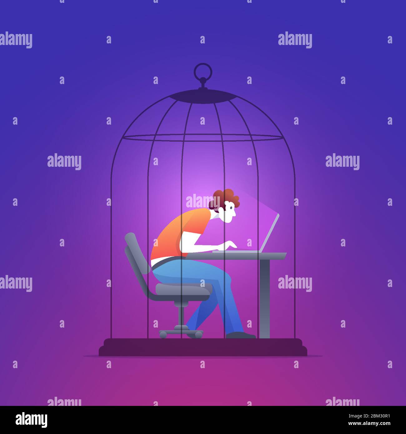 Social distancing, self quarantine and isolation concept vector ...