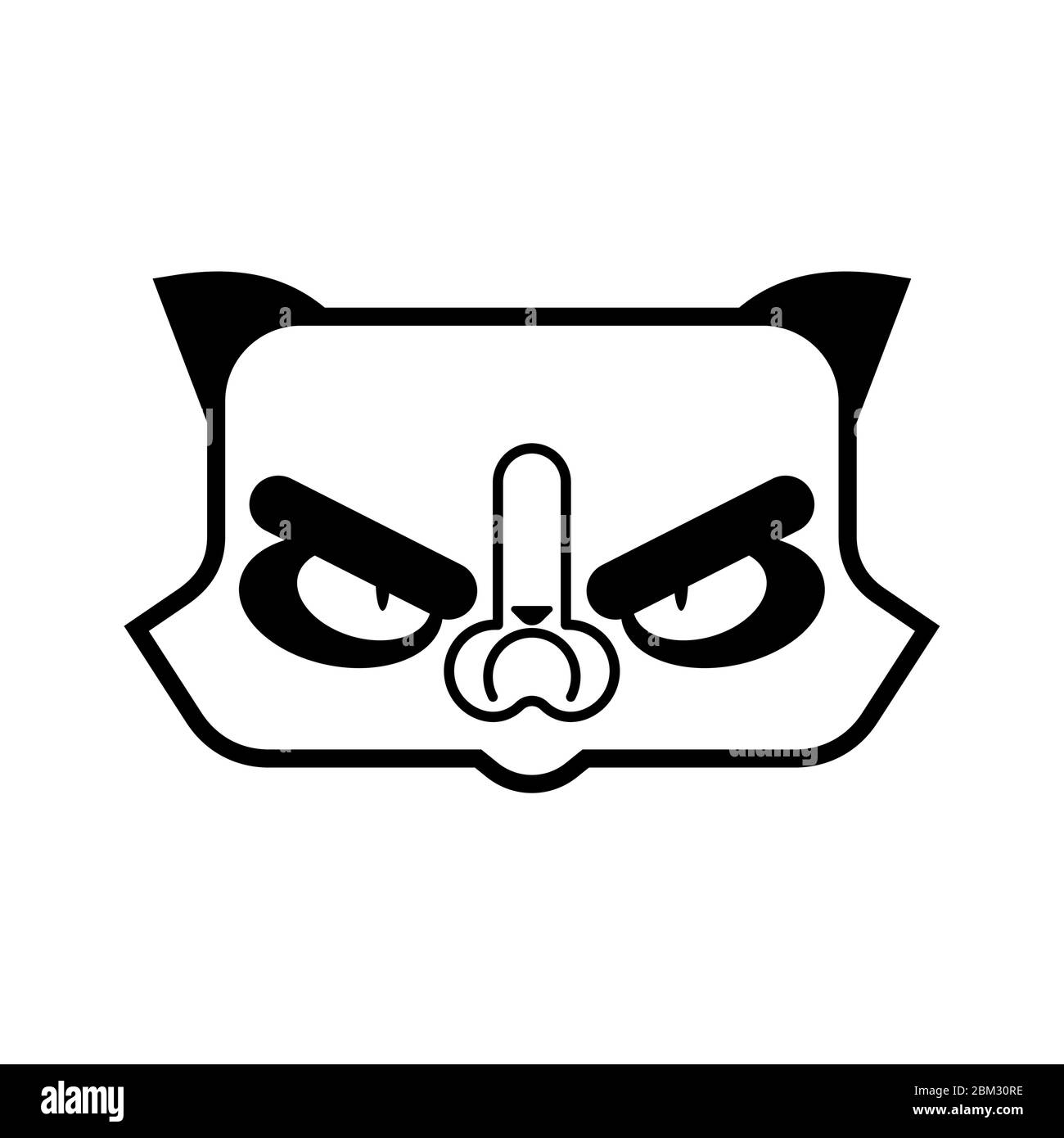 Grumpy Cat face icon. Angry pet. vector illustration Stock Vector Image ...
